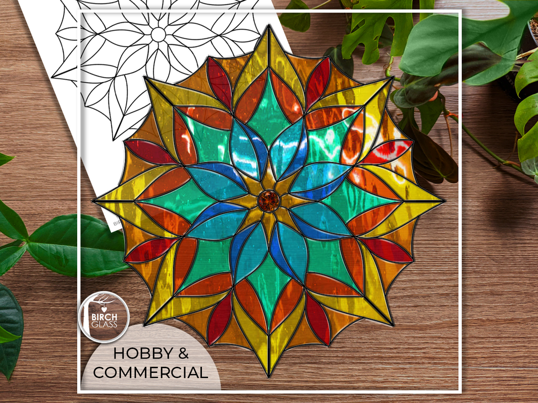 Stained Glass Geometric & Abstract Patterns PDF Digital Download ...