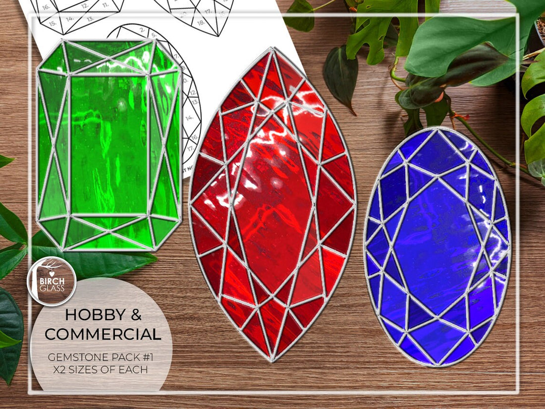 PATTERN • Gemstone Stained Glass Pattern – Birch Glass